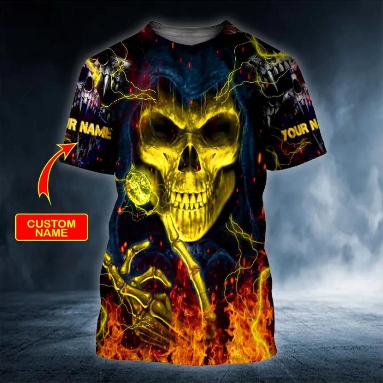 King Skull Custom Baseball Jersey - Skull & Viking Graphic Tees | 3D ...