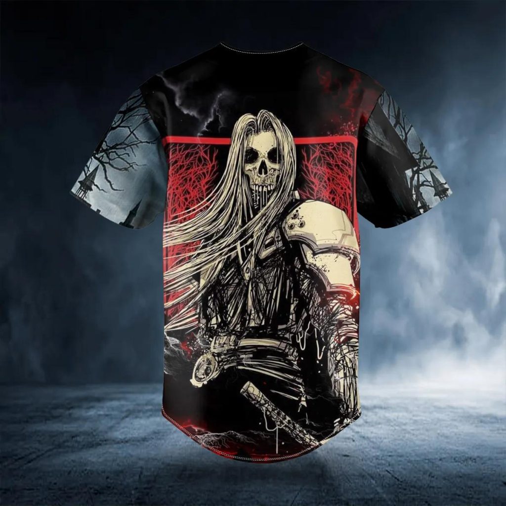 Samurai Grim Reaper Baseball Jersey - Skull & Viking Graphic Tees | 3D ...